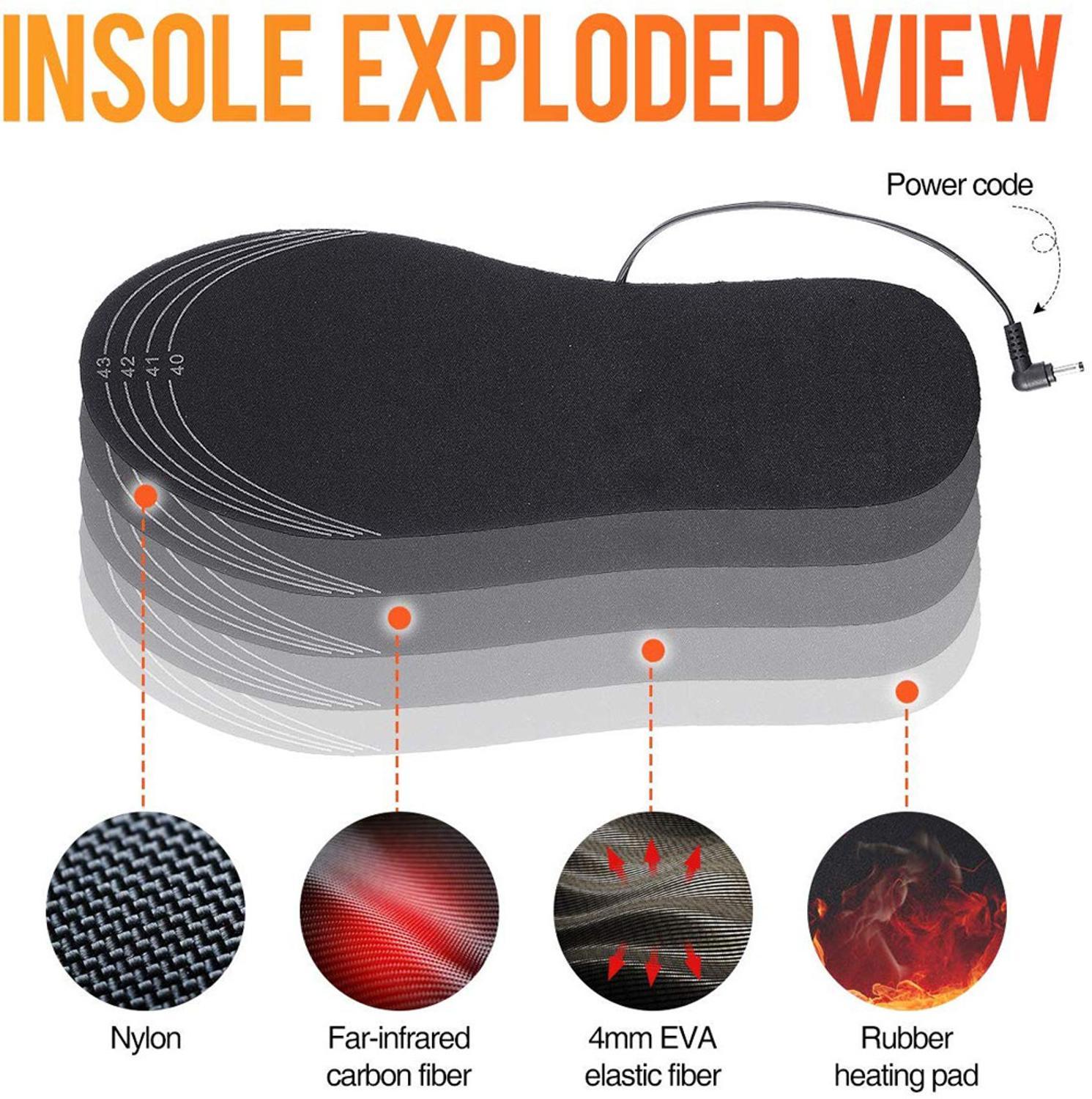 USB Heated Shoe Insoles Feet Warm Sock Pad Mat Ele... – Grandado
