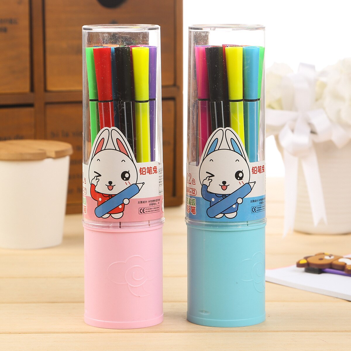 12 color can water wash watercolor pen children pa... – Grandado
