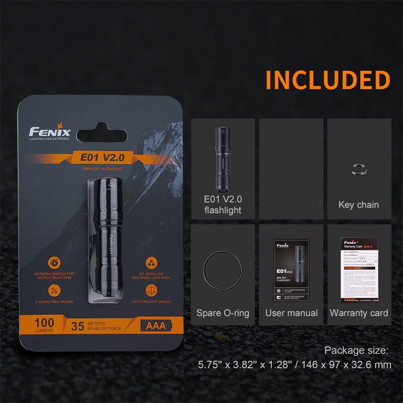 Fenix E01 V2.0 Flshlight 3 Mode 100 Lumen Door 1 *... – Vicedeal