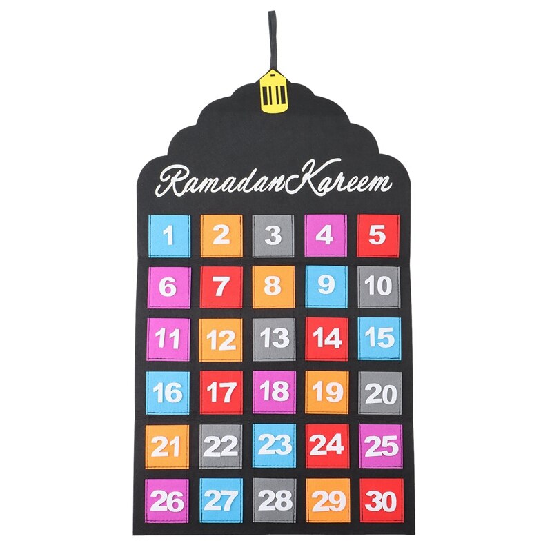 40X70cm Ramadan Calendar Mubarak Kareem Countdown ... – Vicedeal