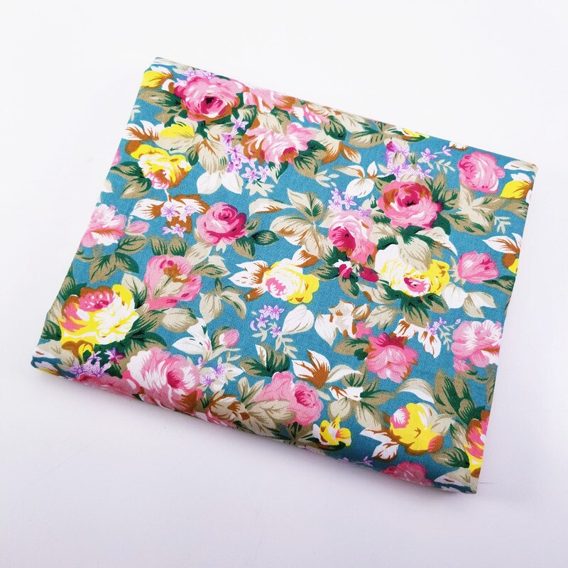 Flower Print Cotton Twill Fabric Patchwork Cloth D... – Grandado