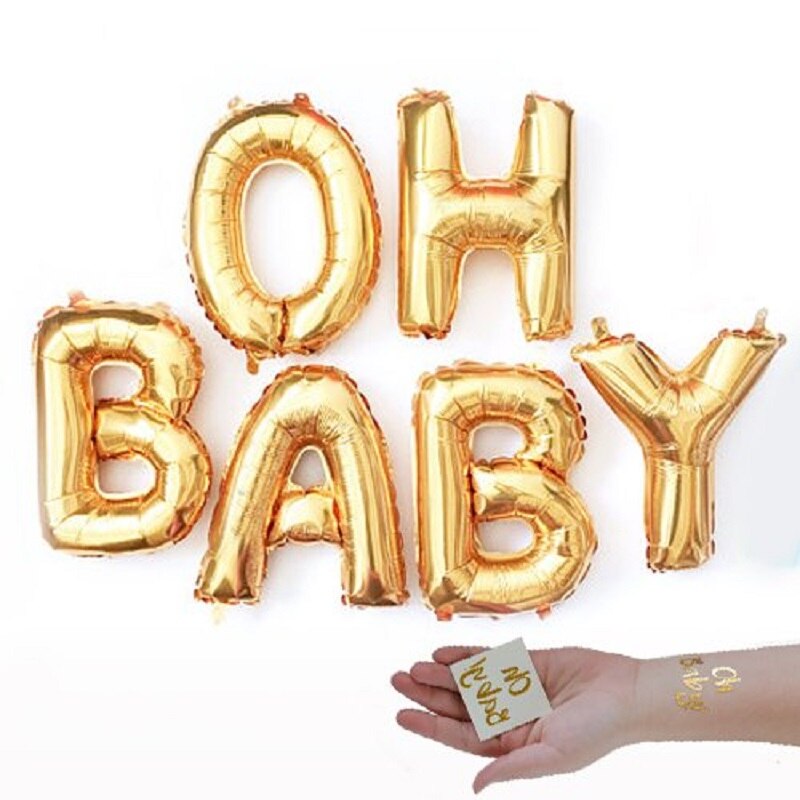 6pcs/lot 16 inch "OH BABY" Letters Foil Balloon Bo... – Grandado