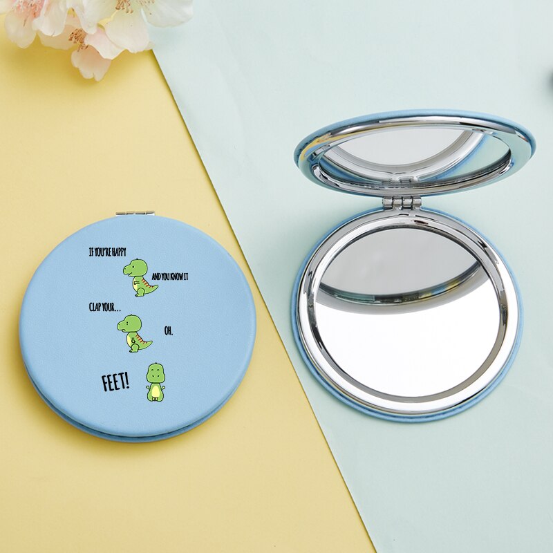 Girls Mini Makeup Mirror Funny Cartoon Pattern Lad... – Grandado