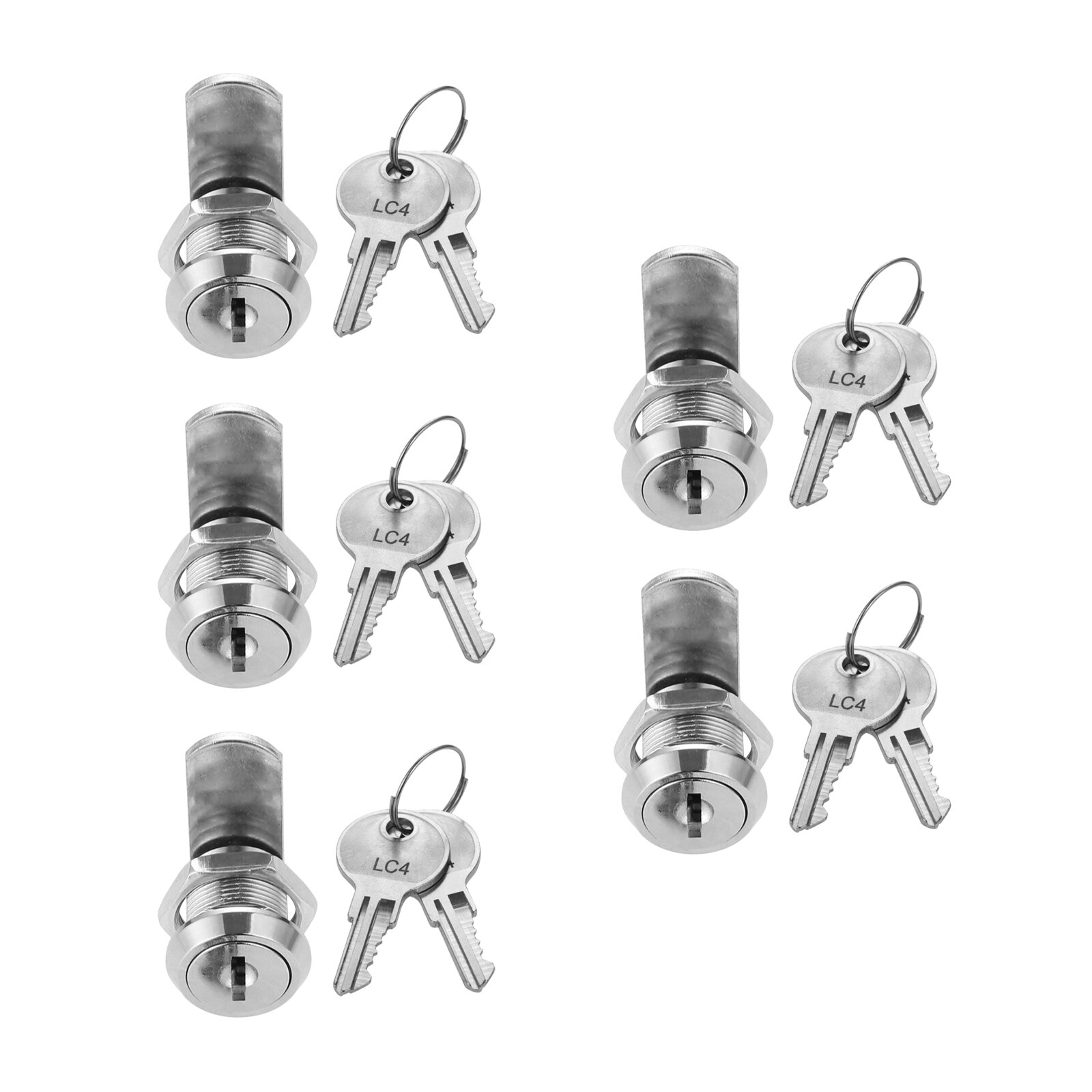 5Pcs Cabinet Cam Locks Keyed Alike 1-1/8 / 5/8 Inc... – Vicedeal