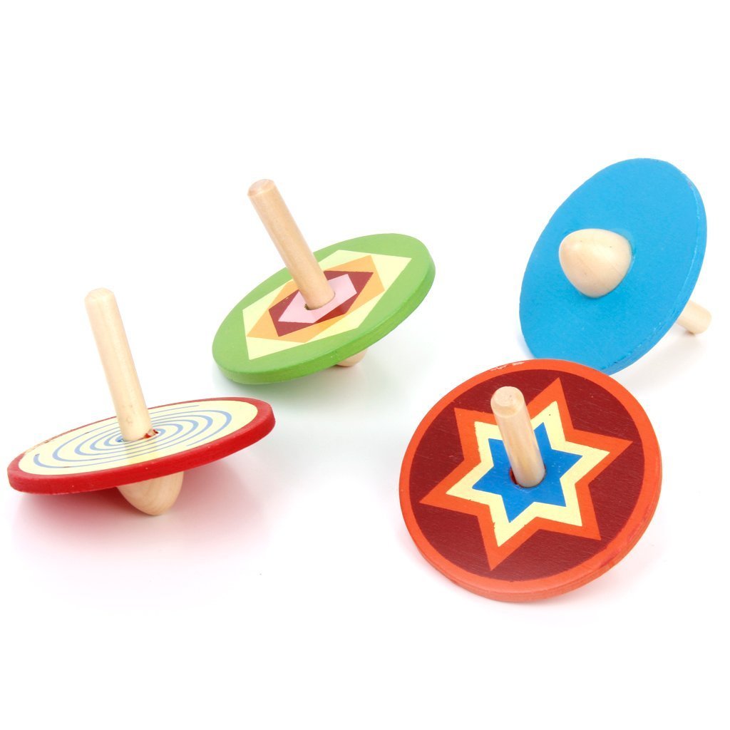 4pcs Traditional Toy Wooden Small tops for Childre... – Vicedeal