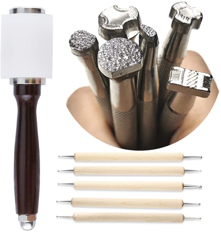 Leather Stamp Tools,Carving Hammer Stamp Punch Set... – Vicedeal