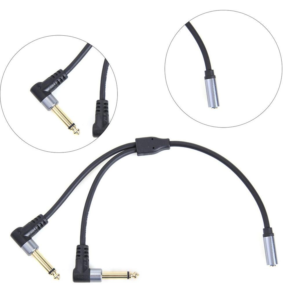 3.5 To Dual 6.5 Computer Mixer Elbow Audio Cable A... – Grandado