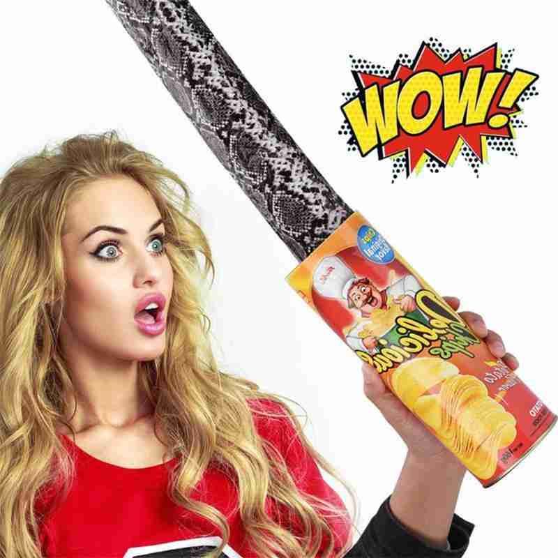 Halloween potato chips pot snake joke scary fries ... – Vicedeal