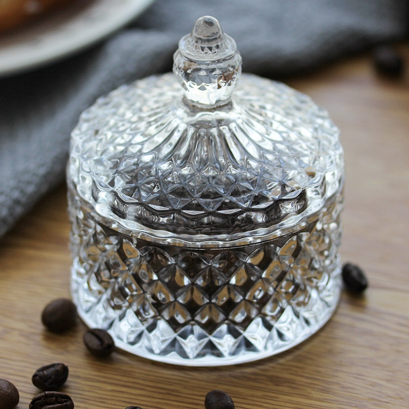 Nordic Crystal Glass With Lid Small Storage Tank E... – Grandado