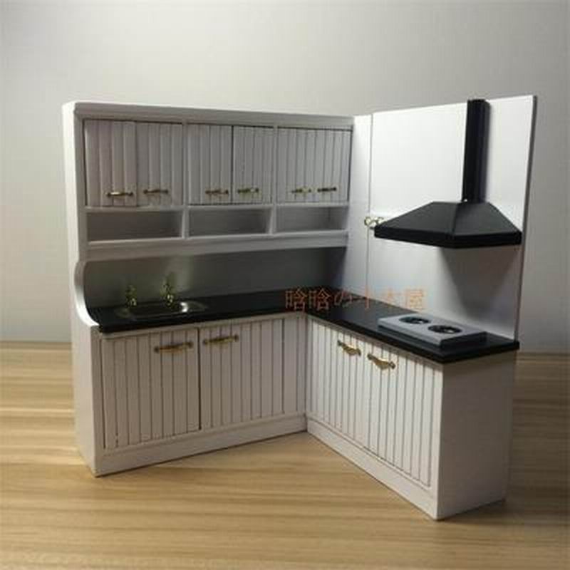 Mini Doll pink Kitchen Set Furniture Dollhouse Min... – Grandado