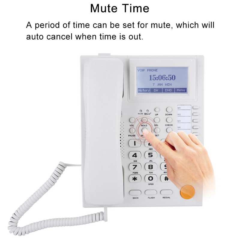 Caller ID Handfree Corder Telephone Fixe Landline ... – Grandado