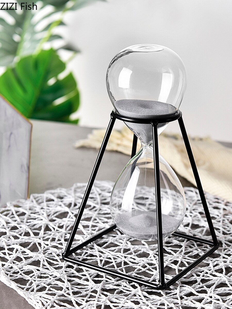 Metal Hourglass Timer 30 Minutes Modern Art Orname... – Grandado