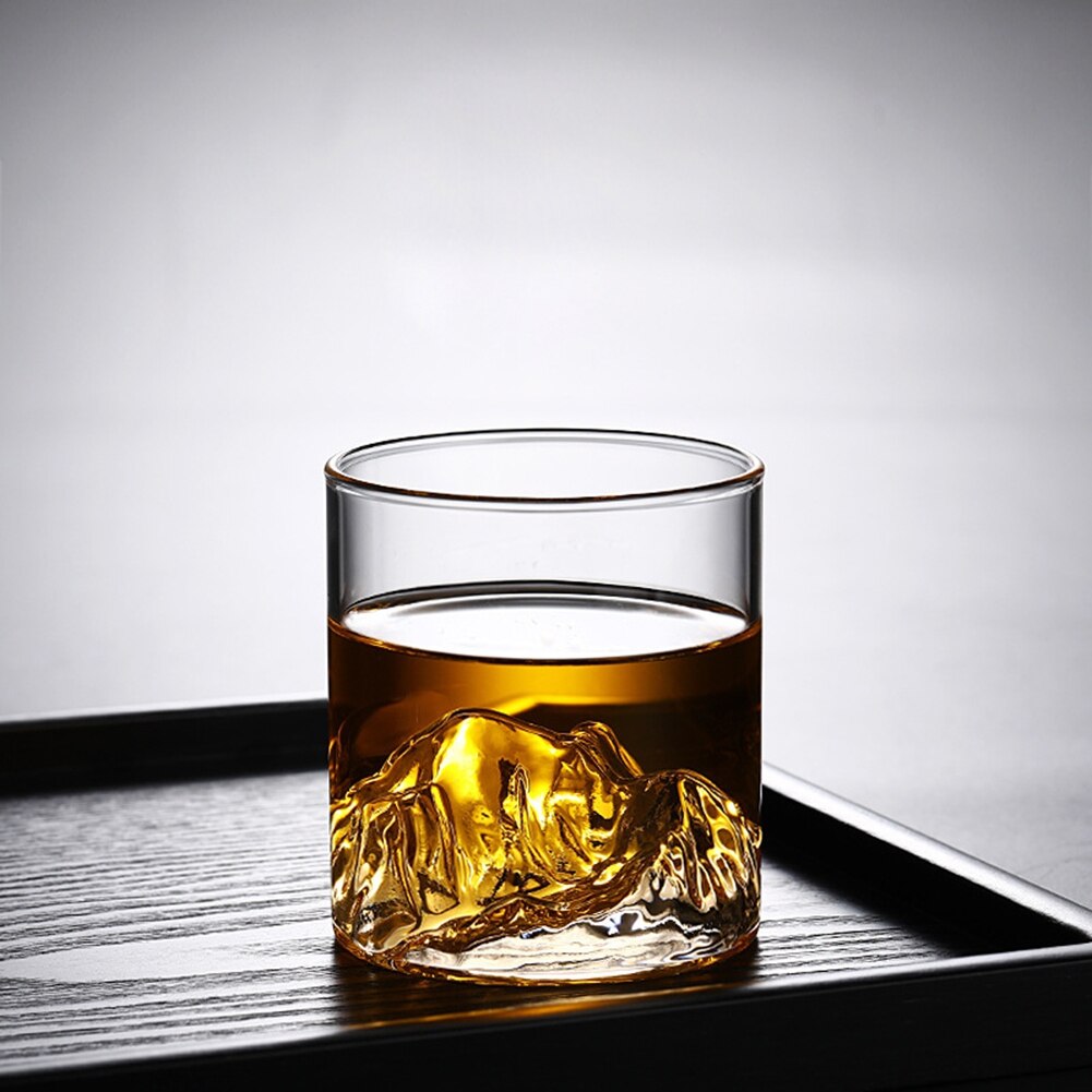 Japanse 3D Mountain Glas Whiskey Cup Transparante ... – Vicedeal