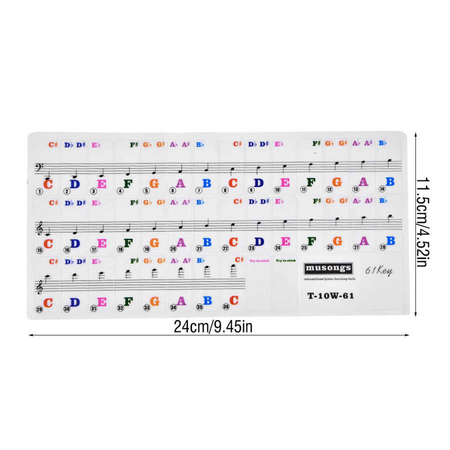 Transparent PVC 61 Key Keyboard Piano Music Key St... – Grandado