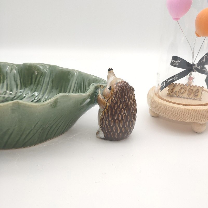 Nordic ceramic hedgehog small animal decorations h... – Grandado