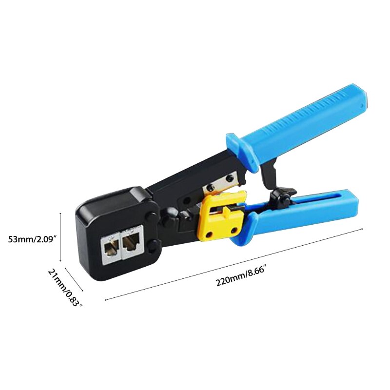 RJ45 Crimp Tool Pass Through Cutter for Cat6 Cat5 ... – Vicedeal
