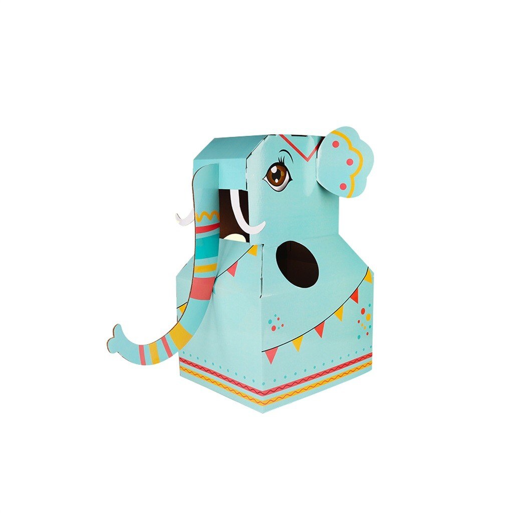 Children's Carton Toy Paper Animal Can Wear DIY To... – Grandado