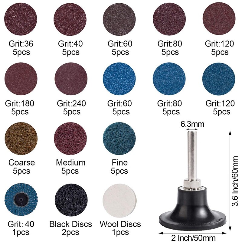 Grinding Wheel Set Roloc Quick Change Disc with 1/... – Grandado