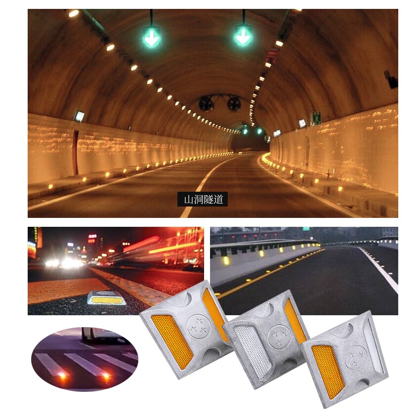 5pcs LED Road Guide Light Reflective Spike Cast Al... – Vicedeal