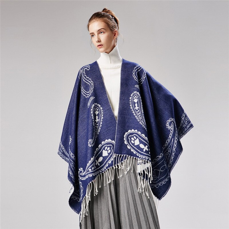 ISAROSE Indian Paisley Poncho Coats Ethnic Short C... – Grandado