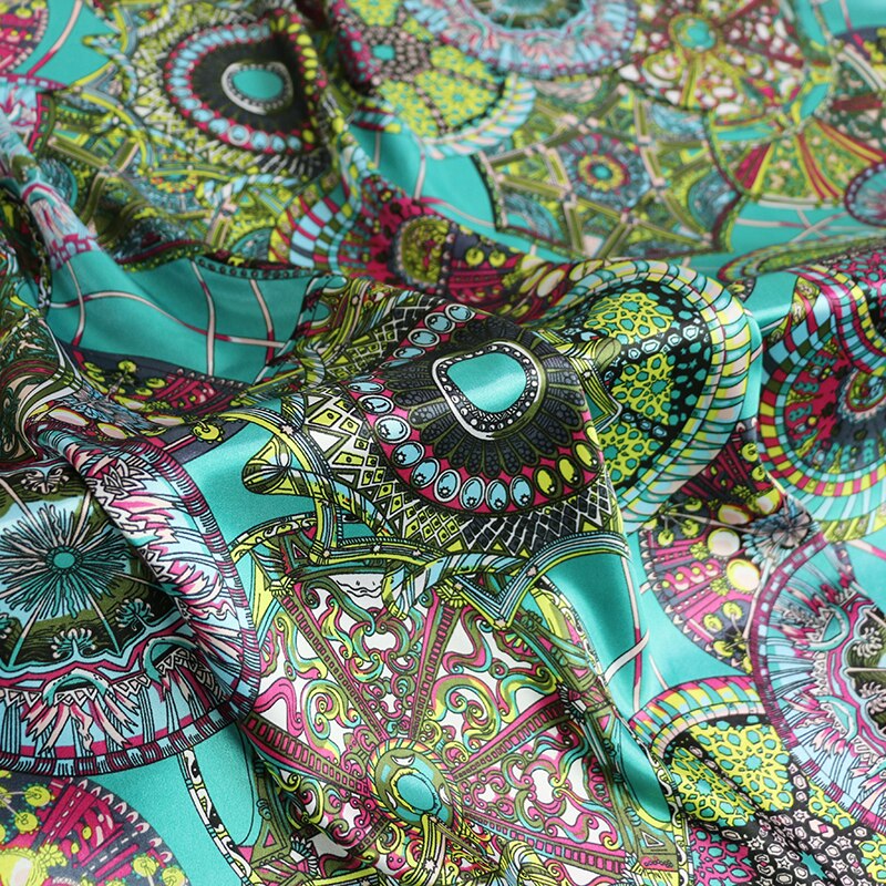 100cm*148cm Bohemia Polyester Satin Fabric Stoff F... – Grandado