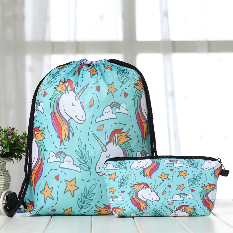 drawstring Suit Backpack drawstring bags Unicorn p... – Vicedeal