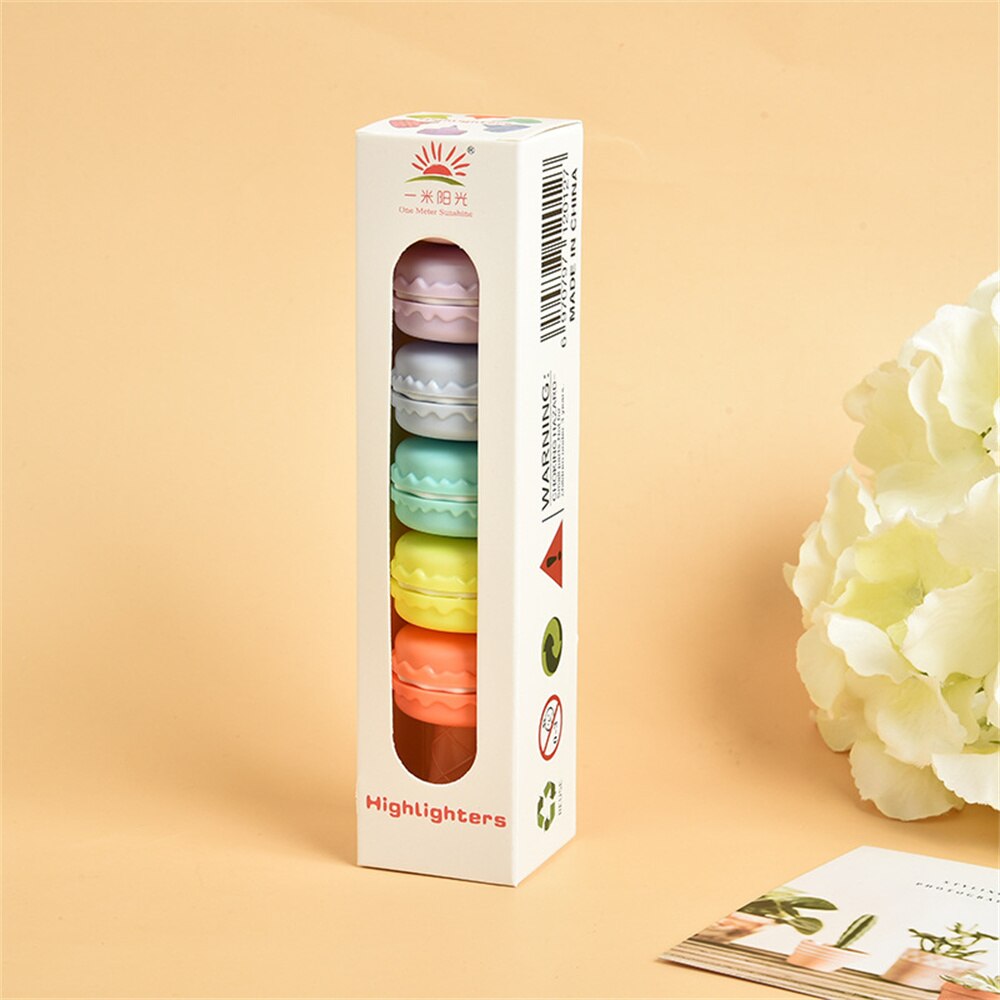 6pcs Novelty Cookie Highlighter Pen Set Macaron Ca... – Vicedeal