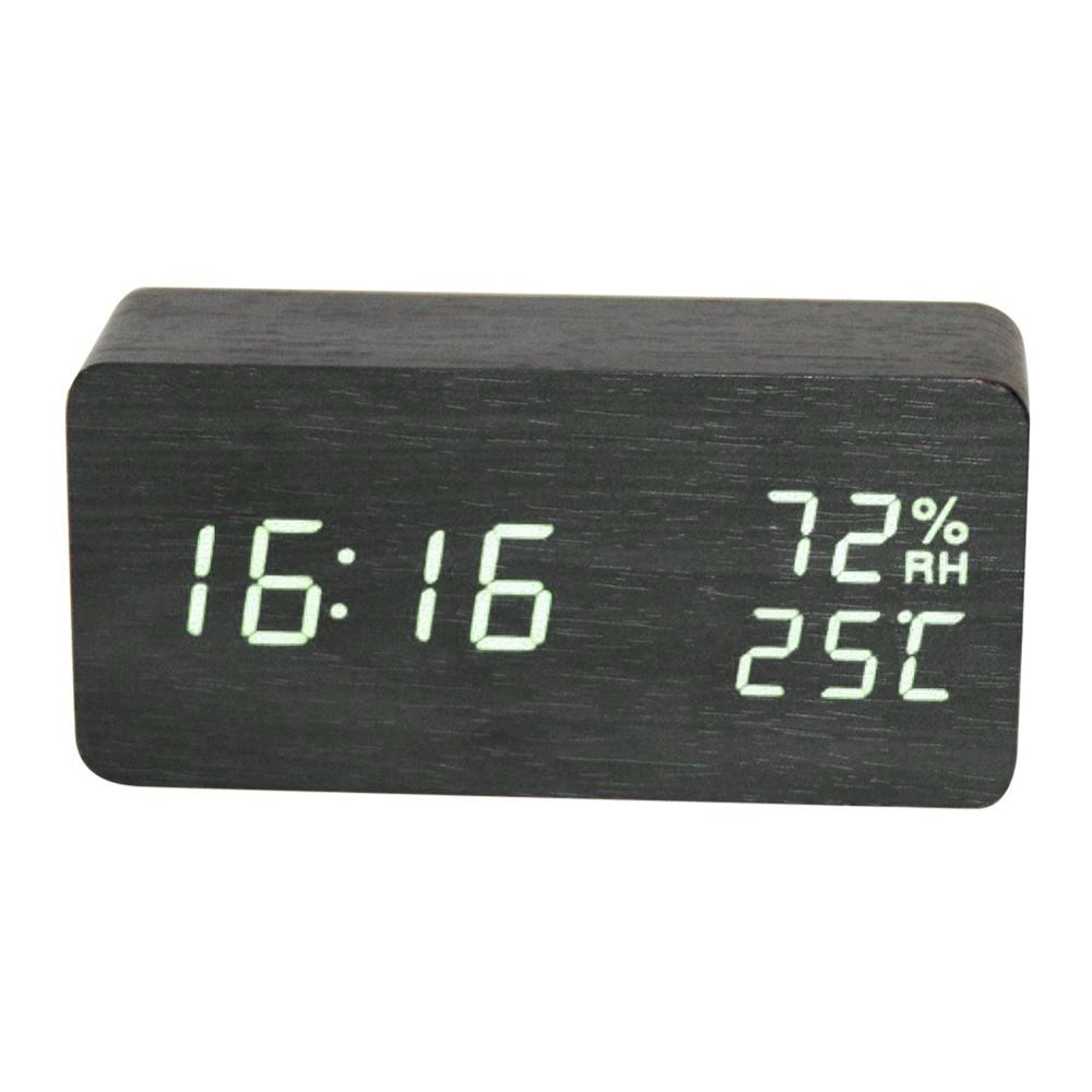 Wood Alarm Clock USB/Batteries PowereD Home Bedsid... – Grandado
