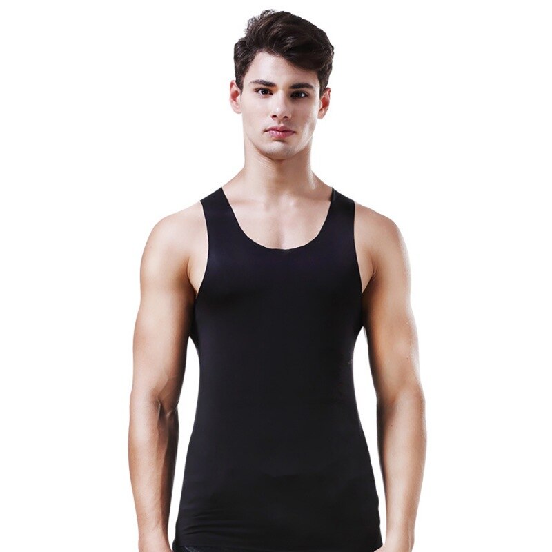 Mens Workout Ice Silk Sleeveless Vest Undershirt M... – Grandado