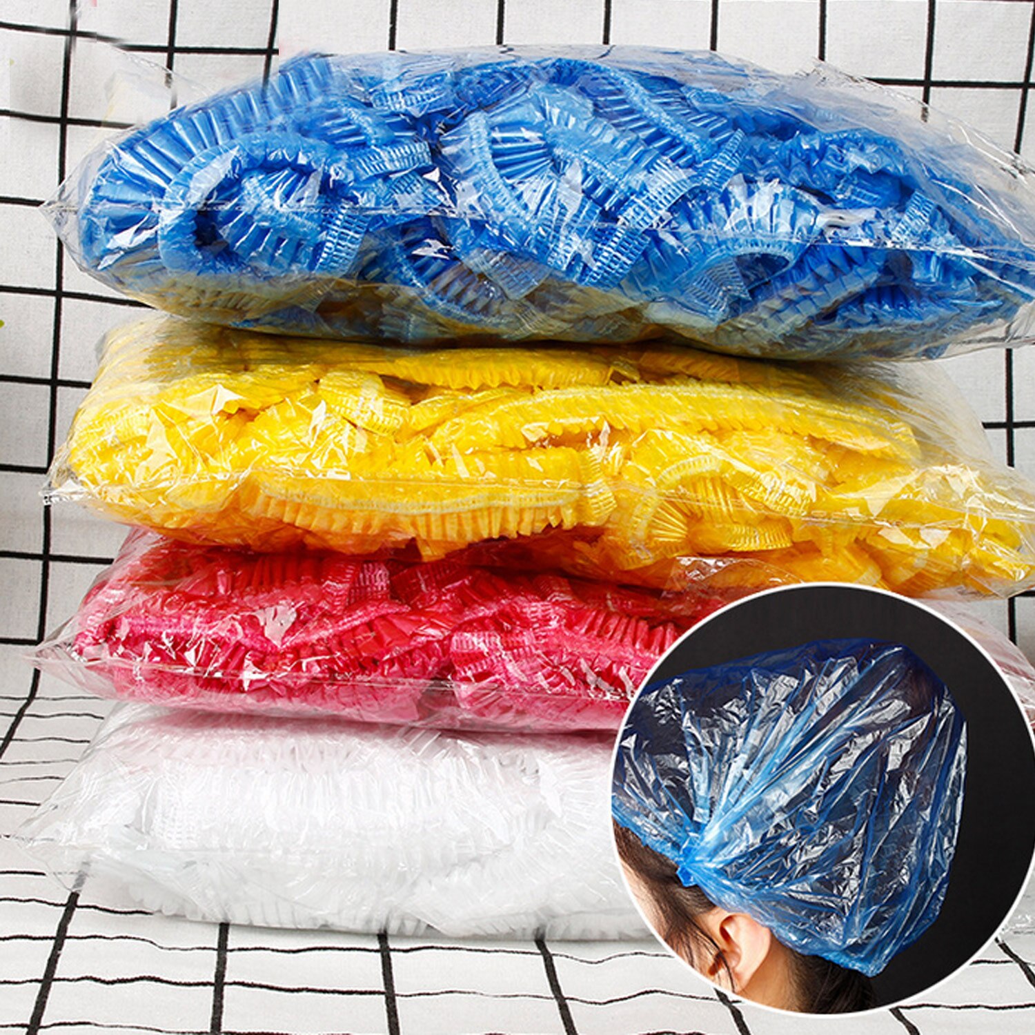 100PCS Shower Caps Waterproof Disposable Elastic S... – Vicedeal
