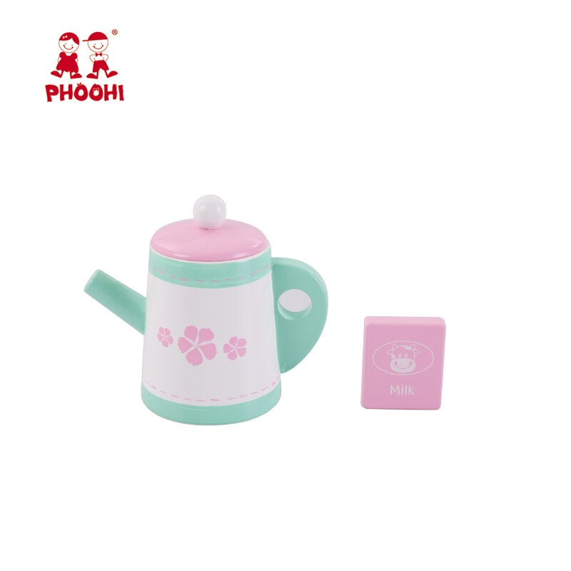 Girl Mini Wooden Pretend Play Tea Set Toy Kids Kit... – Grandado