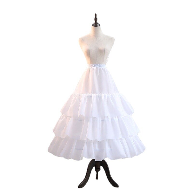 Plus-Sized Size Lotus Leaf Crinoline Three Steel R... – Grandado