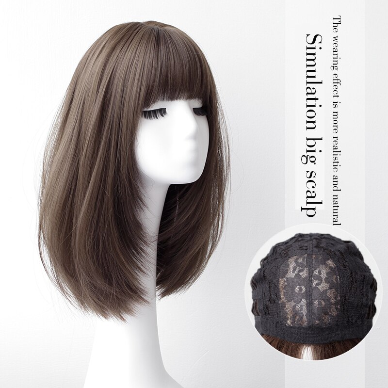 LANLAN synthetic fiber wig female bobo long hair t... – Grandado