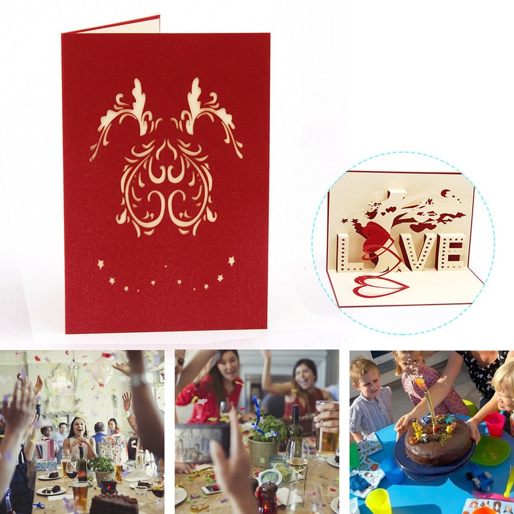 Greeting Card Three-dimensional Greeting 3D for Ch... – Grandado