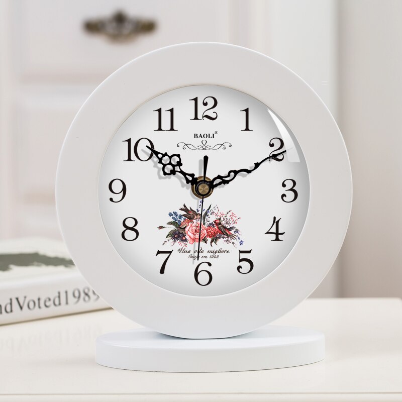 American Wood Table Clock Vintage Silent Watch Des... – Grandado