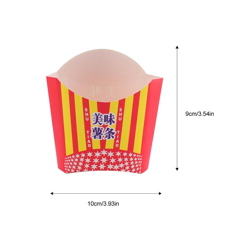 100Pcs Chips Box Disposable Fries Holder Portable ... – Grandado