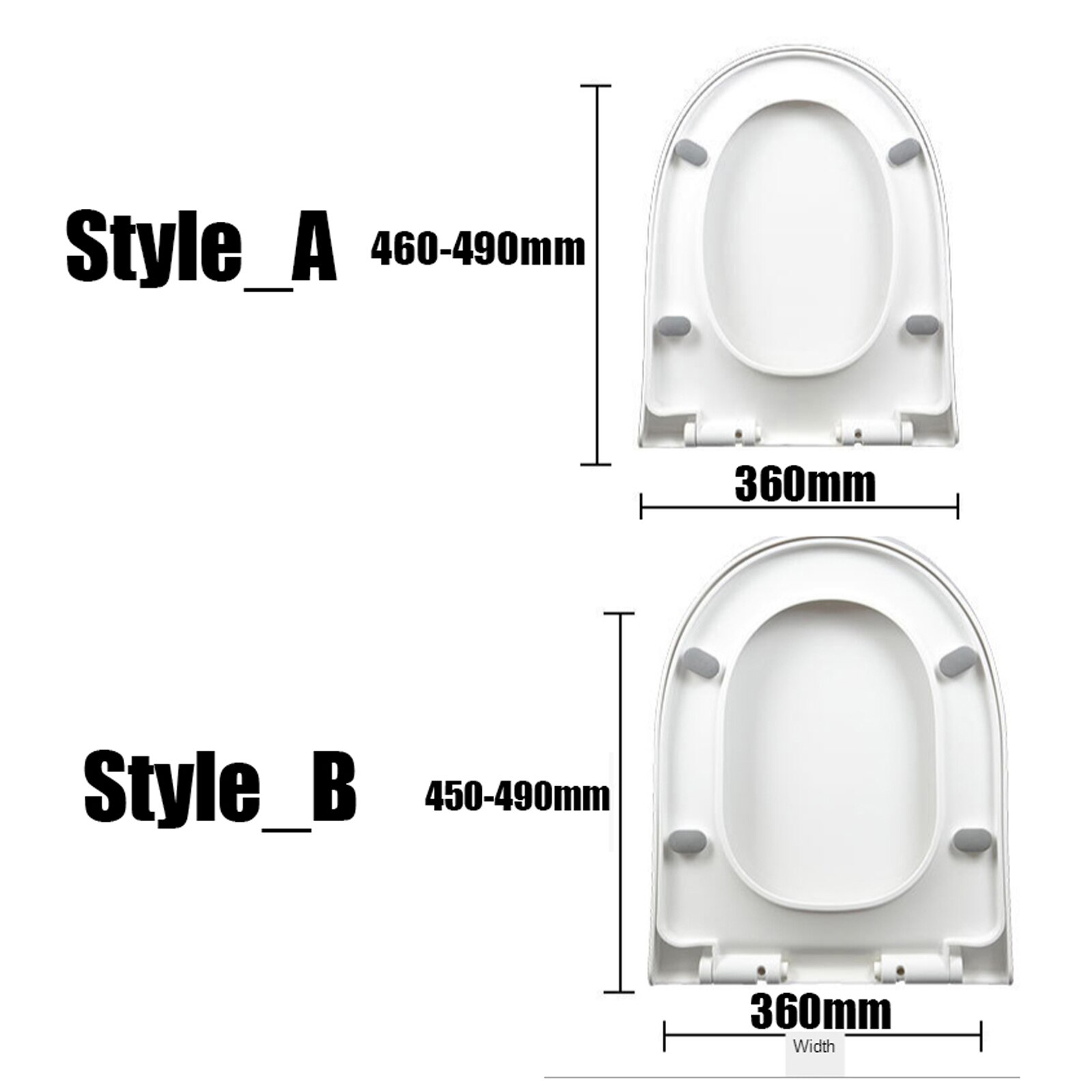 Bathroom Slow Close Toilet Seat Stainless Hinges E... – Grandado