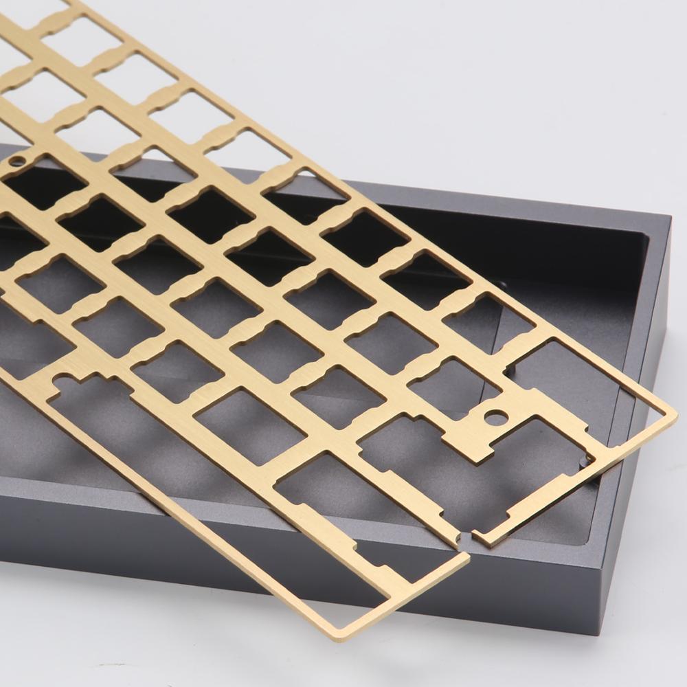 KBDfans hairline finish brass 60 plate diy mechani... – Grandado