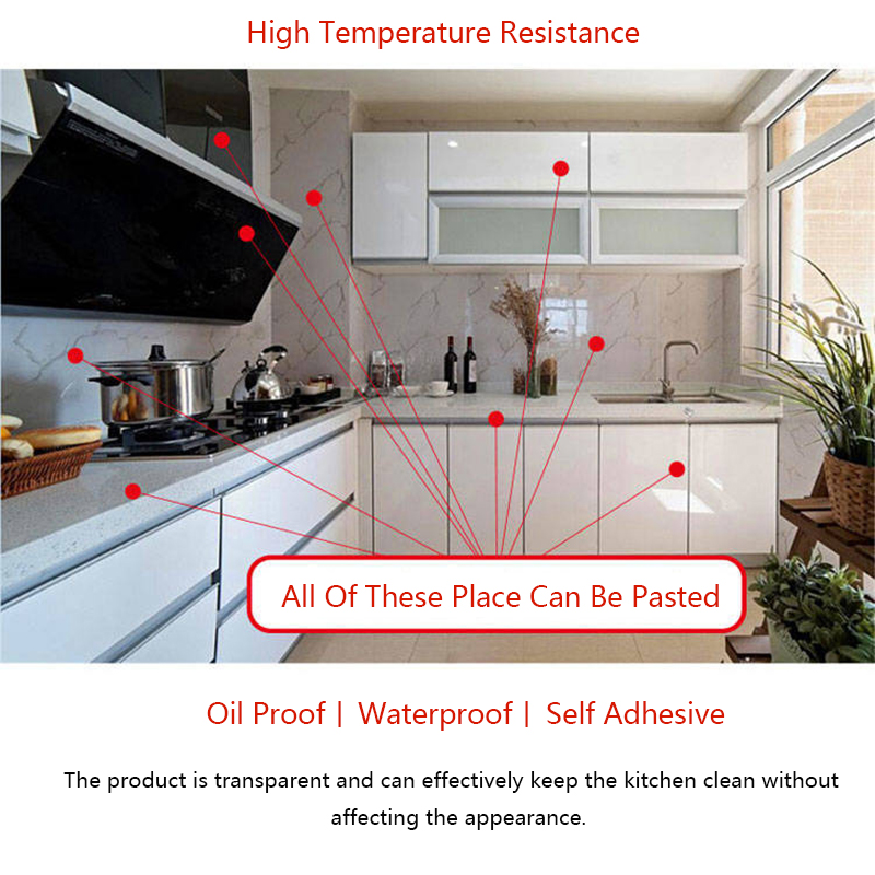 60x90 Kitchen Oil Proof Renovation Sticker Crystal... – Grandado