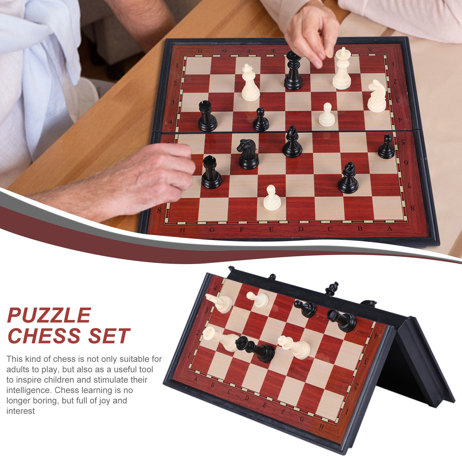 Magnetic Wooden Folding Chess Set Educational Magn... – Grandado