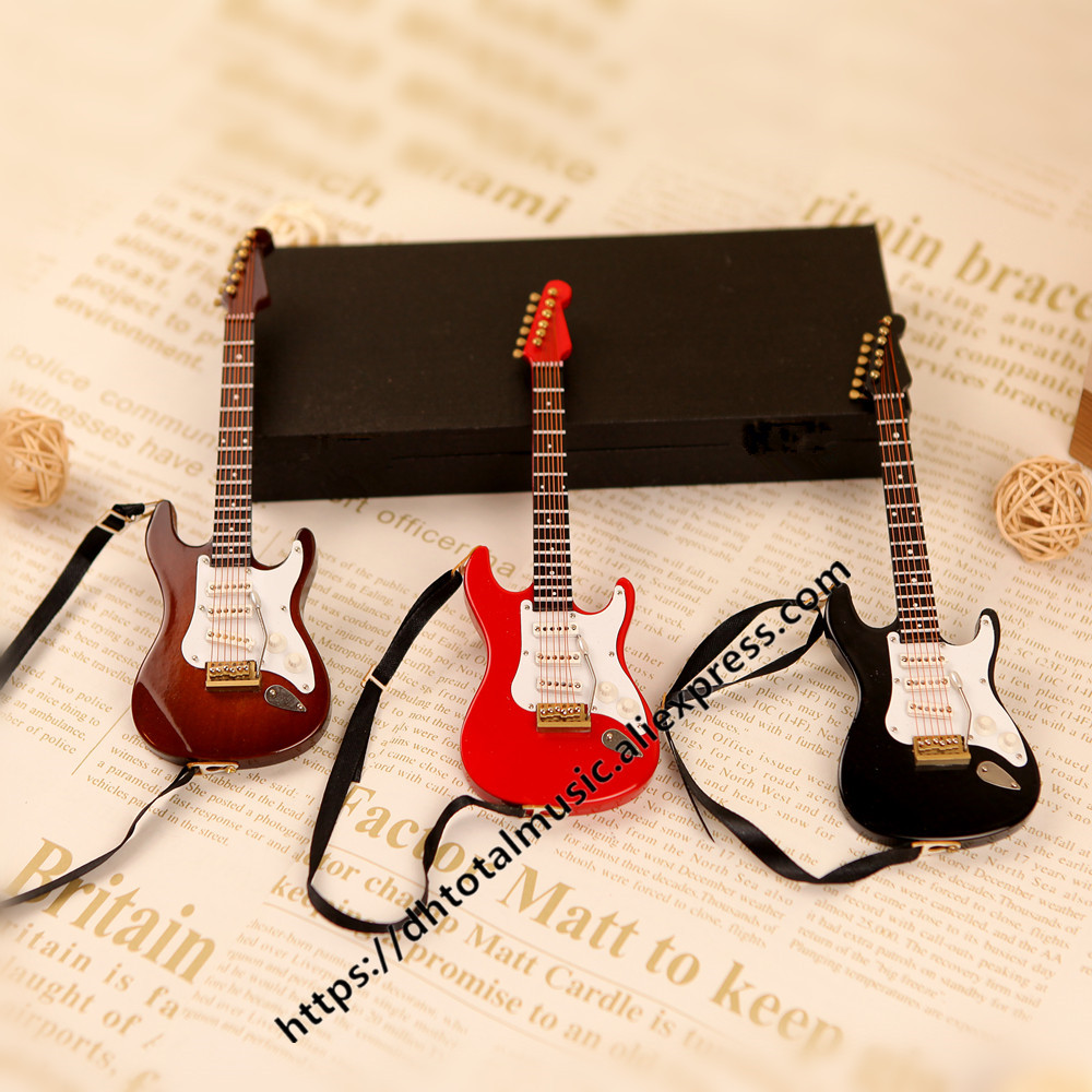 Dh 1/6 Scale Wooden Guitar Model with Stand and Ca... – Grandado
