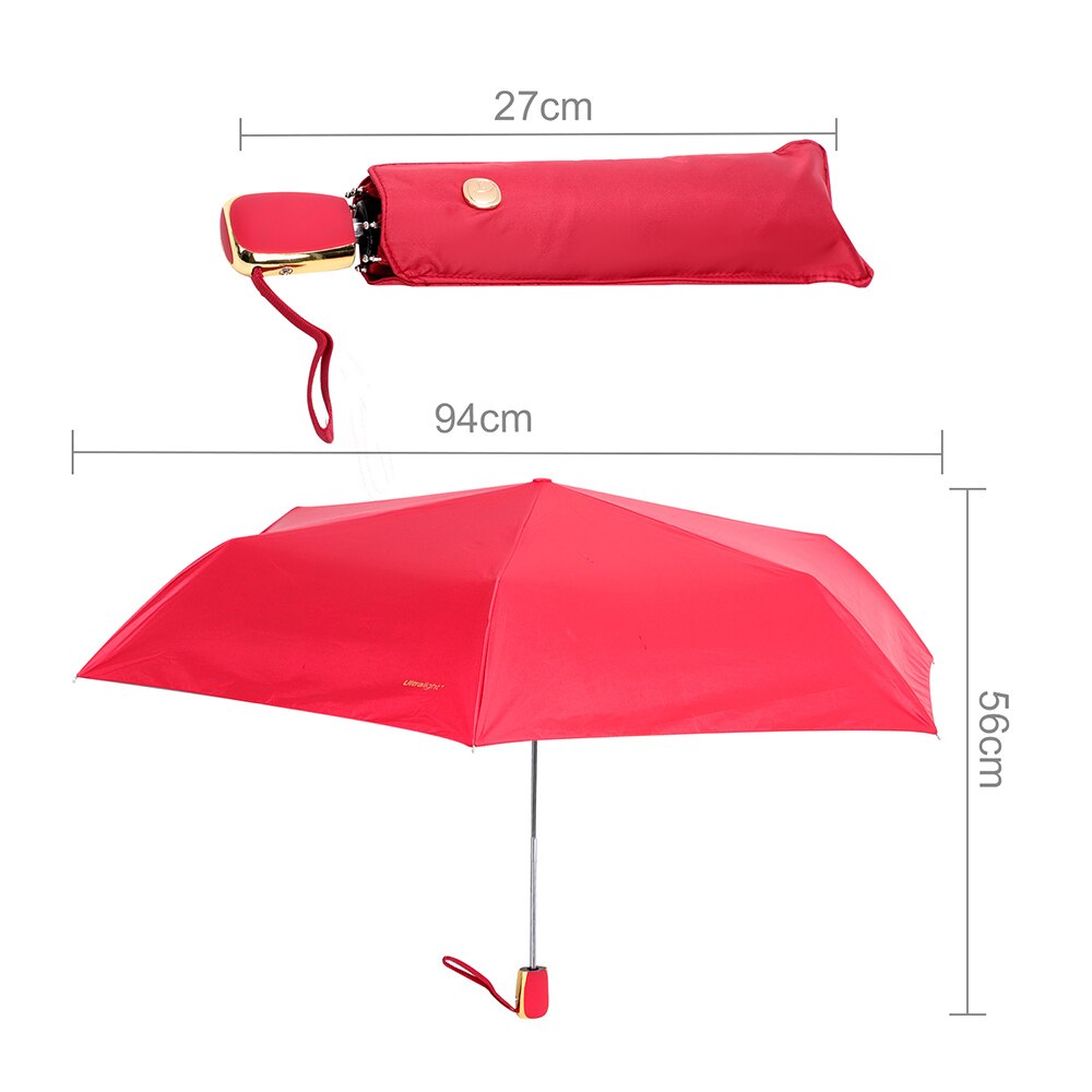 3 Vouw 6 Ribben Ultralight Automatische Paraplu Dr... – Grandado