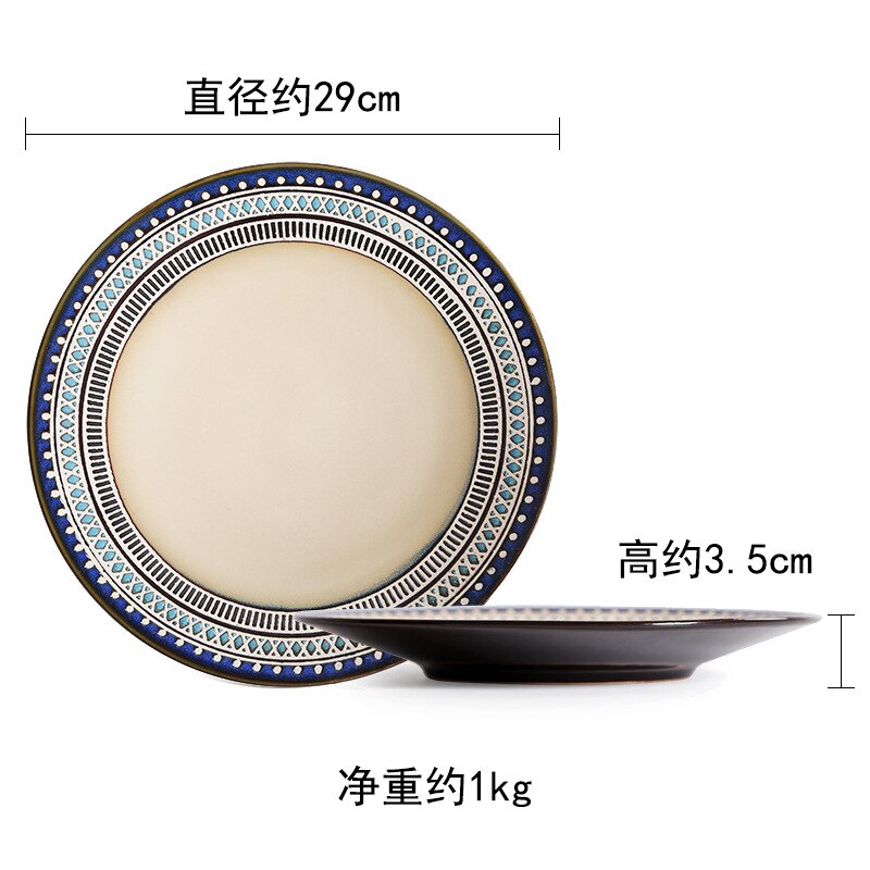 Ceramic tableware set ceramic plate deep dish Euro... – Grandado