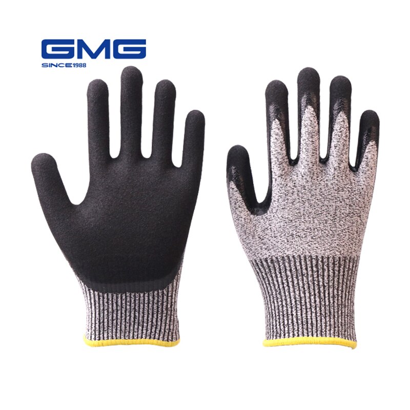 Safety Gloves GMG Grey Anti Cut HPPE Shell Black N... – Vicedeal