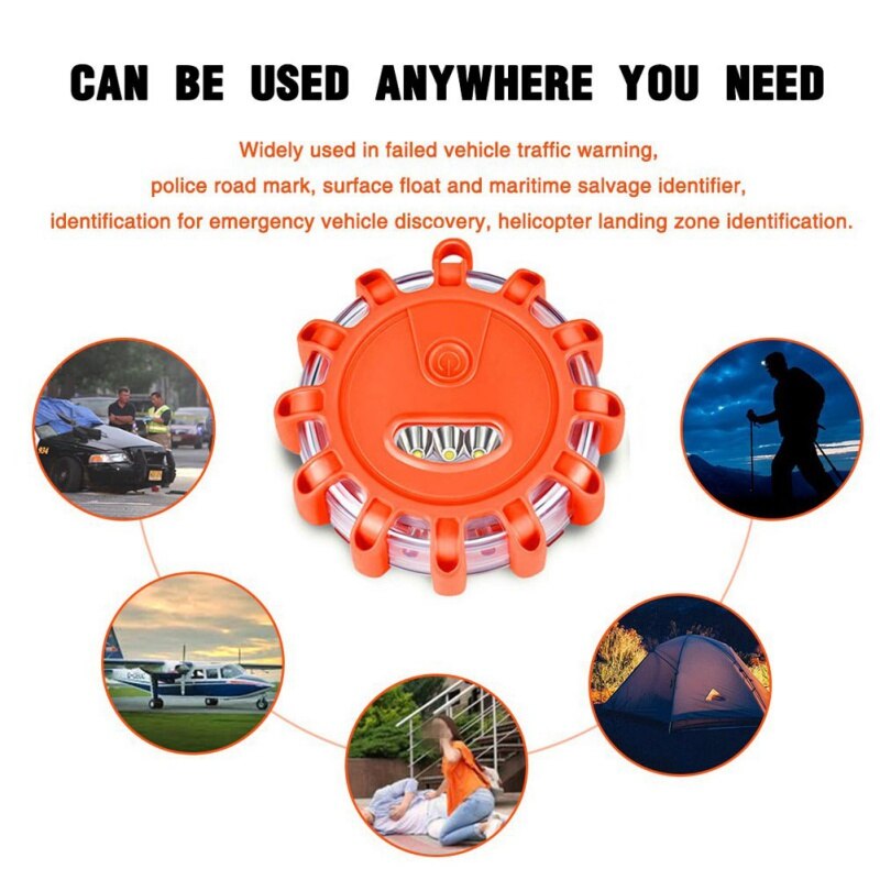 LED Road Flare Rode LED Veiligheid Flare Zaklamp M... – Vicedeal