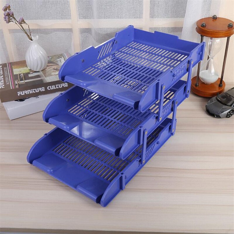 33x25x15.5cm Mobile Three-Layer File Tray Plastic ... – Vicedeal