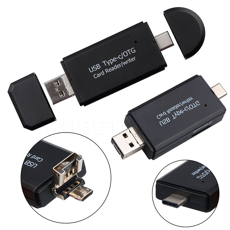 KEBIDU 3 In1 OTG Type-C Kaartlezer USB EEN USB 2.0... – Vicedeal