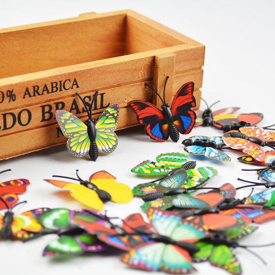 artificial colorful plastic butterfly 4*3.8cm cute... – Vicedeal