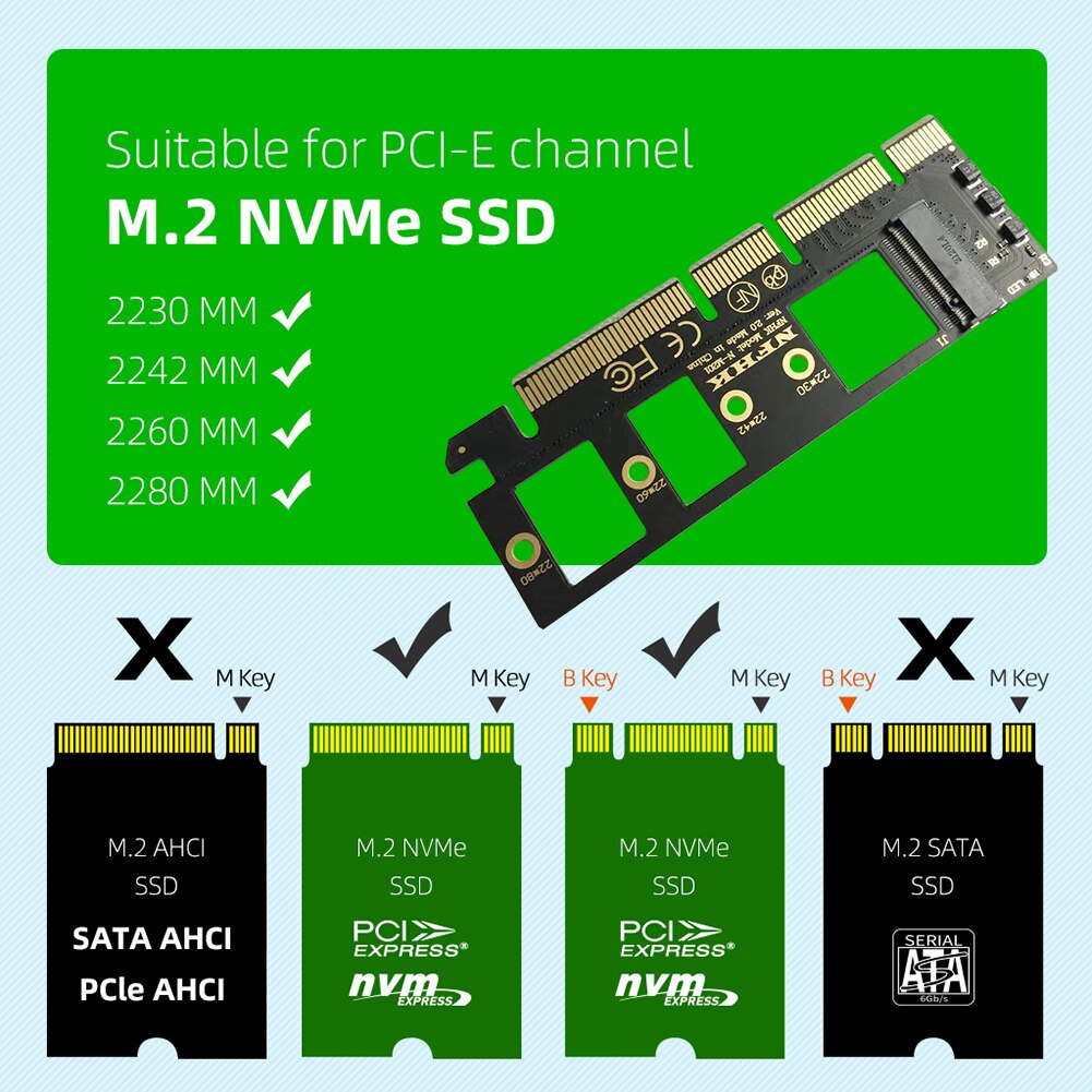 M.2 NVME SSD to PCIE X4 Adapter PCIE X16 X8 X4 To ... – Vicedeal