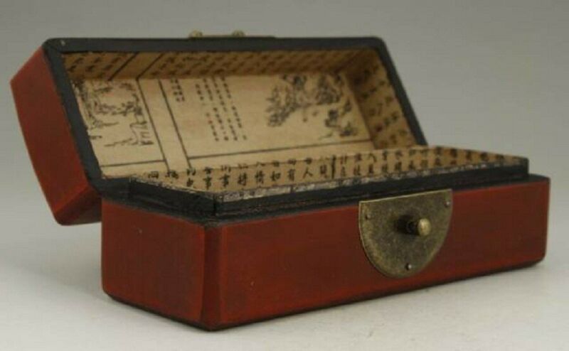 CHINESE OLD LEATHER WOOD HANDWORK PAINTING DRAGON ... – Grandado